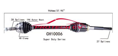 China CH10006 CV Axle Assembly Heavy Duty Clamp TPEE Boot  Cold Forging Grinding Process Technology EXTREME Weather Unit for sale