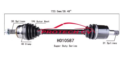 China HO10587 CV Axle Assembly Heavy Duty Clamp TPEE Boot  Cold Forging Grinding Process Technology EXTREME Weather Unit for sale