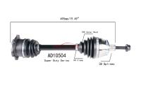 China AD10504 CV Axle Assembly Heavy Duty Clamp TPEE Boot  Cold Forging Grinding Process Technology EXTREME Weather Unit for sale