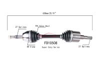 China FD10508 CV Axle Assembly Heavy Duty Clamp TPEE Boot  Cold Forging Grinding Process Technology EXTREME Weather Unit for sale
