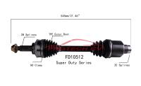 China FD10512 CV Axle Assembly Heavy Duty Clamp TPEE Boot  Cold Forging Grinding Process Technology EXTREME Weather Unit for sale
