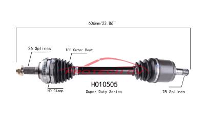 China Honda Civic CV Axle Assembly Automatic Axle Cv Shaft Assembly Cold Forging Process for sale