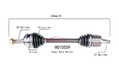 China Honda Accord Cv Axle Shaft Assembly 2.3L L4 Right Front Drive Axle EXTREME Weather Unit for sale