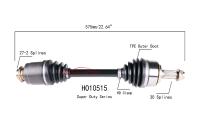 China Acura TSX CV Axle Assembly HO10515 Extreme Weather Unit Heavy Duty Clamp for sale