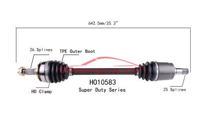 China Ho10583 CV Axle Assembly Heavy Duty Clamp TPEE Boot  Extreme Weather Unit for sale