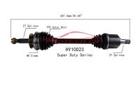 China 2001-2006 Hyundai Front Left Cv Axle Shaft Assembly 2.7L V6 Heavy Duty Clamp for sale