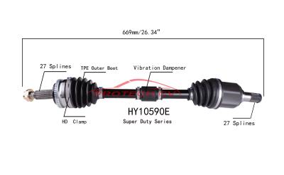 China 20CrMnTi Steel CV Axle Assembly TPEE Boot Heavy Duty Clamp EXTREME Weather Unit for sale