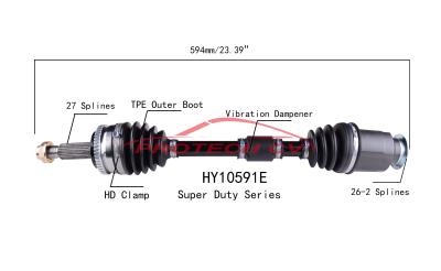China HY10591E 1.6L L4 Cv Axle Assy Hyundai Veloster Right Front Axle EXTREME Weather Unit for sale