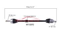 China HY10593 CV Axle Assembly Heavy Duty Clamp TPEE Boot  Cold Forging Grinding Process Technology EXTREME Weather Unit for sale