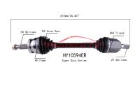 China HY10594ER Front Left Cv Axle Shaft Assembly Hyundai Sonata 2.4L EXTREME Weather Unit for sale