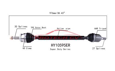 China Hyundai Inner Cv Joint Assembly HY10595ER 2.4L Right Front Axle Assembly for sale