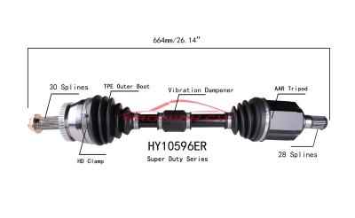 China 2013-2018 Hyundai Santa Fe CV Axle Assembly HY10596ER Axle Shaft Assembly for sale