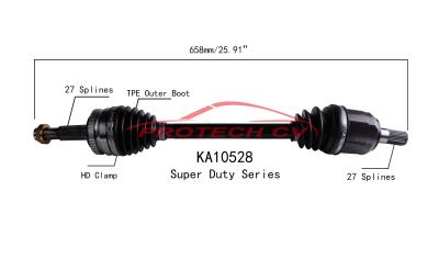 China 2.4L Axle CV Shaft Assembly KA10528 Kia Forte Left CV Axle EXTREME Weather Unit for sale