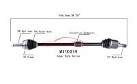 China Mitsubishi Lancer CV Axle Assembly MI10018 Automatic CVT Inner Cv Joint Assembly for sale