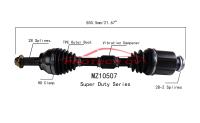China 2.3L L4 Front Axle Assembly Replacement MZ10507 EXTREME Weather Unit for sale