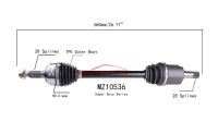 China 2009-2011 Mazda MZ10536 CV Axle Assembly Front Left 2.5L L4 2488cc 152ci for sale