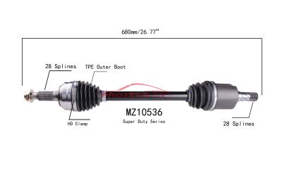 China 2009-2011 Mazda MZ10536 CV Axle Assembly Front Left 2.5L L4 2488cc 152ci for sale