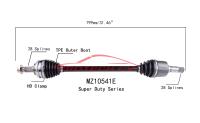 China MZ10541E CV Axle Joint 2006 Mazda Front Right Drive Shaft Cold Forging Joint Housing for sale