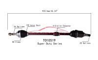 China 2003-2009 Toyota Front Right Cv Joint Cv Drive Shaft Cold Forging Grinding Process for sale