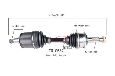 China 1996-2002 Toyota 4Runner CV Axle Joint Cv Axle Right Side Cold Forging Grinding for sale