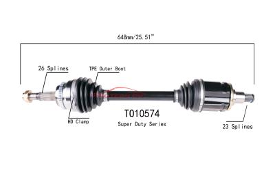 China 2010 Toyota Highlander CV Axle Joint Front Axle Assembly Replacement for sale