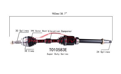 China Lexus RX400h Cv Axle Front Right Axle Cv Shaft Assembly Cold Forging Joint Housing for sale