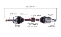 China 2016-2018 Toyota CV Axle Joint Front Left Cv Complete Assembly EXTREME Weather Unit for sale