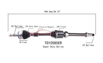 China Toyota RAV4 Cv Axle Left And Right Cv Complete Assembly  Cold Forging Grinding for sale