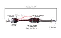 China Race Car CV Axle Joint 2011-2016 Scion TC Axle Cv Shaft Assembly for sale