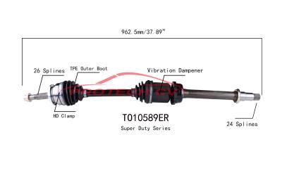 China Race Car CV Axle Joint 2011-2016 Scion TC Axle Cv Shaft Assembly for sale