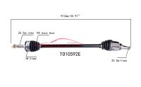 China 2012-2020 Toyota Front Right Axle Shaft Assembly 20CrMnTi Steel Heat Treatment for sale
