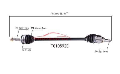 China 2012-2020 Toyota Front Right Axle Shaft Assembly 20CrMnTi Steel Heat Treatment for sale