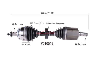 China Volvo C70 CV Axle Joint Front Left Axle Shaft Assembly EXTREME Weather Unit for sale