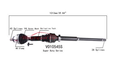 China Volvo XC70 3.0L L6 Cv Joint Right Side Front Drive Axle Assembly Heavy Duty Clamp for sale