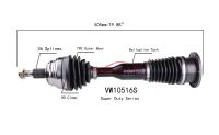 China Volkswagen Heavy Duty TPEE Boot CV Joint Forging Cv Shaft Assembly for sale