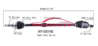 China Hyundai Elantra Cv Axle Right Side Axle Shaft Assembly EXTREME Weather Unit for sale