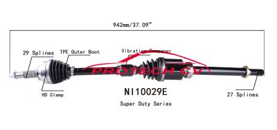 China SV Front Right Drive Shaft Nissan Front Axle Assembly Replacement for sale