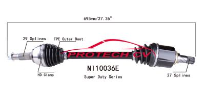 China 2011-2017 Nissan Right Front Drive Axle Cv Shaft Assembly EXTREME Weather Unit for sale
