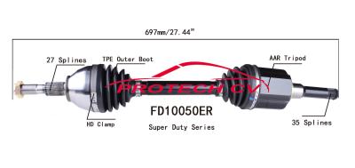 China EXTREME Weather Unit CV Joint Forging Ford Fusion Front Drive Axle Assembly for sale