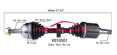 China Volvo 850 Front Drive Axle Assembly Cv Axle Right Side Cold Forging Grinding Process for sale