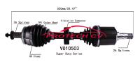 China Volvo S70 Front Drive Axle Assembly Cv Axle Left And Right Cold Forging Grinding Process for sale