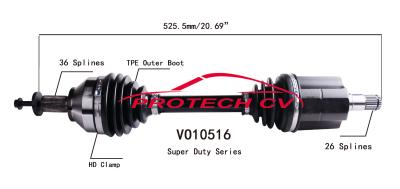China VO10516 Cv Boot Assembly Heavy Duty Clamp Volvo C30 Cv Axle Assy for sale