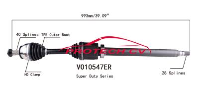 China Volvo S60 Front Drive Axle Assembly Heavy Duty Clamp TPEE Boot EXTREME Weather Unit for sale