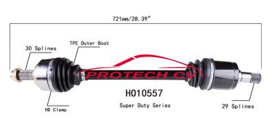 China Odyssey Front Drive Axle Assembly 20crmnti Steel HO10557 Heavy Duty Clamp Tpee Boot for sale