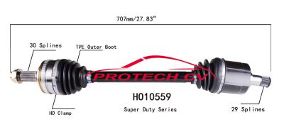 China HO10559 Acura MDX Axle Cv Shaft Assembly Right Front Drive Shaft TPEE Boot for sale