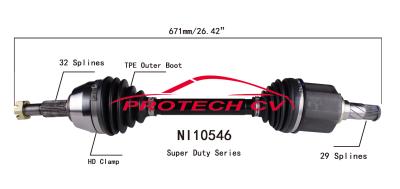 China NI10546 Front Drive Axle Assembly Nissan Murano FWD CV Shaft Assembly for sale