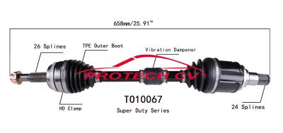 China Toyota CV Joint Forging Axle Cv Complete Assembly Cold Forging Grinding Process for sale