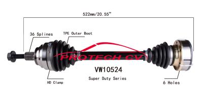 China Volkswagen Golf Front Axle Shaft Replacement Cv Shaft Assembly for sale