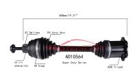 China Audi Q5 2.0L Front Axle Shaft Replacement Heavy Duty Clamp Cv Joint Driveshaft for sale