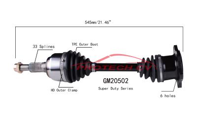 China 2002-2006 Cadillac Escalade ESV Cv Drive Shaft GM20502 Cold Forging Grinding Process for sale